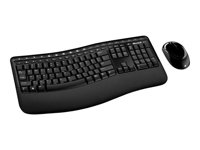 Microsoft Wireless Comfort Desktop 5000 - keyboard and mouse set - UK ...