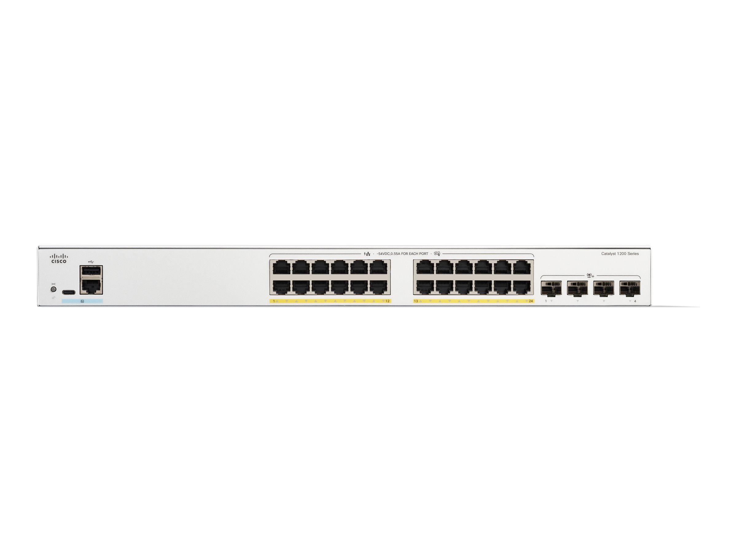 Cisco Catalyst 1200-24P-4X - switch - 24 ports - smart - rack-mountable ...