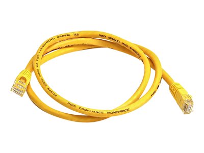 Monoprice FullBoot Series patch cable - 3 ft - yellow