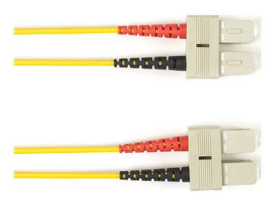Black Box - Patch cable - SC to SC - 7 ft - Duplex - Yellow - OS2 - Fiber Optic
