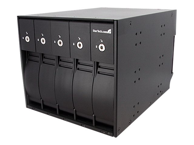 StarTech.com 5 Drive 3.5in Removable SAS SATA Mobile Rack Backplane ...