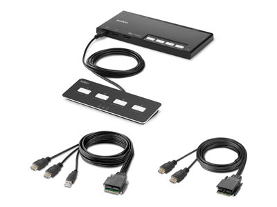 Shop | Belkin Modular Secure Dual Head - KVM switch - 4 ports - TAA ...