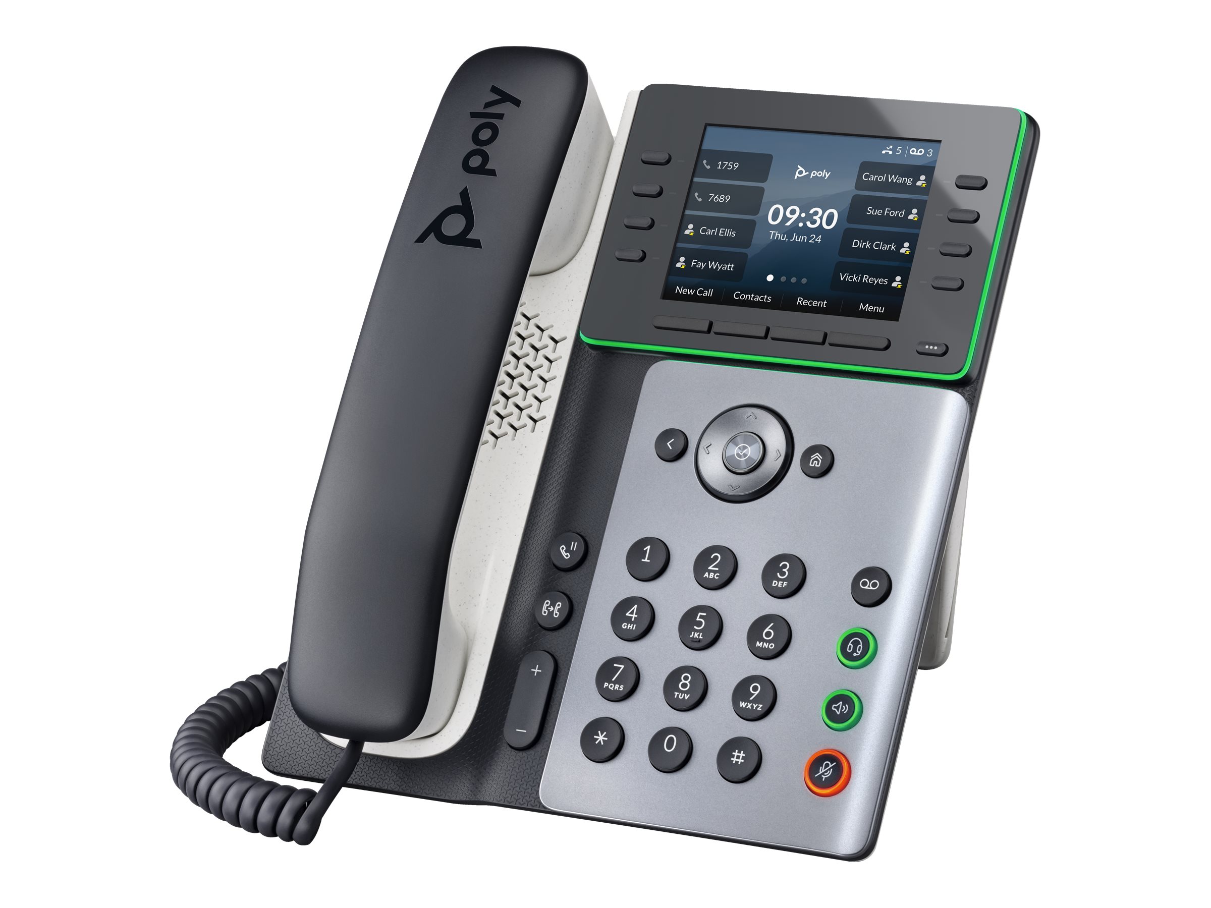 Poly Edge E350 - VoIP phone with caller ID/call waiting - 3-way call ...