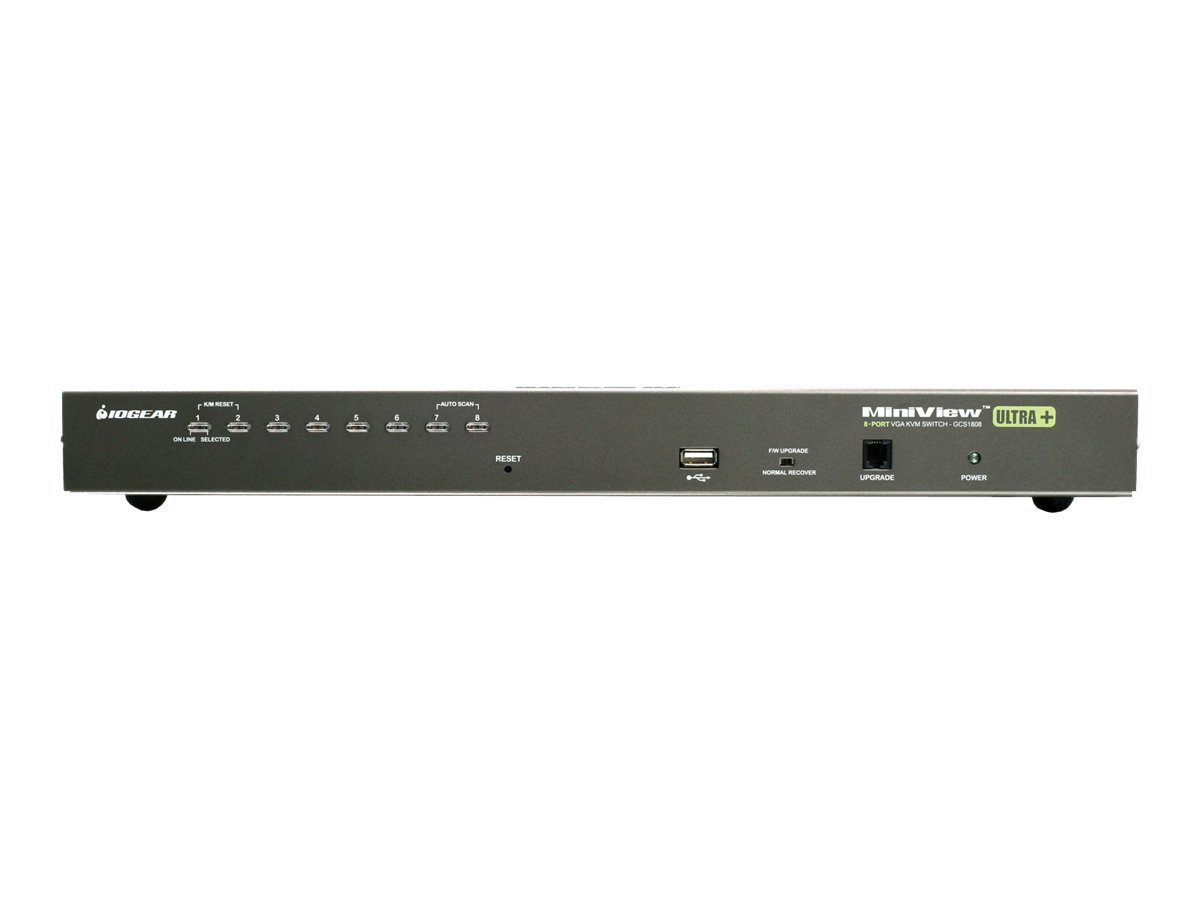 IOGEAR MiniView GCS1808 8-Port VGA Combo KVM Switch | Overview, Specs ...