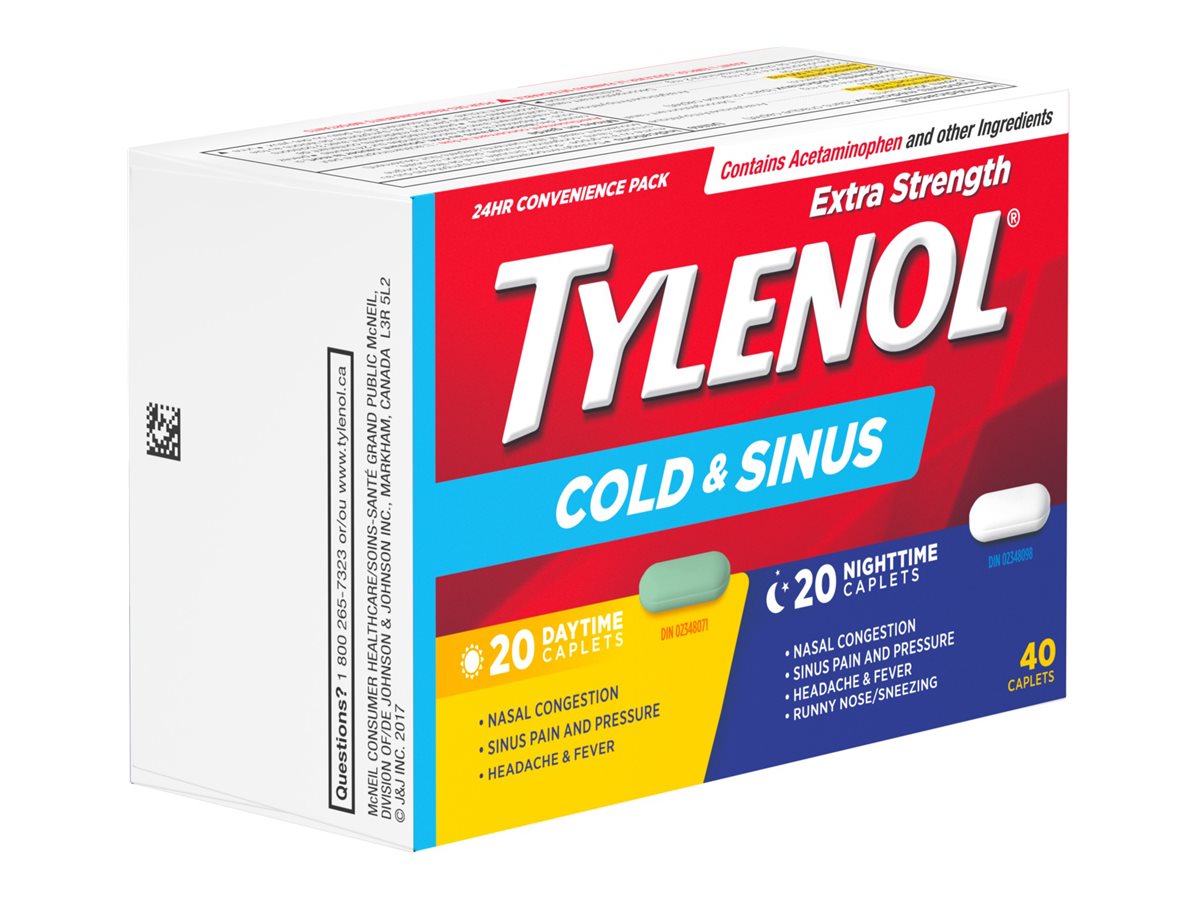 Tylenol* Extra Strength Cold & Sinus Caplets - 40's