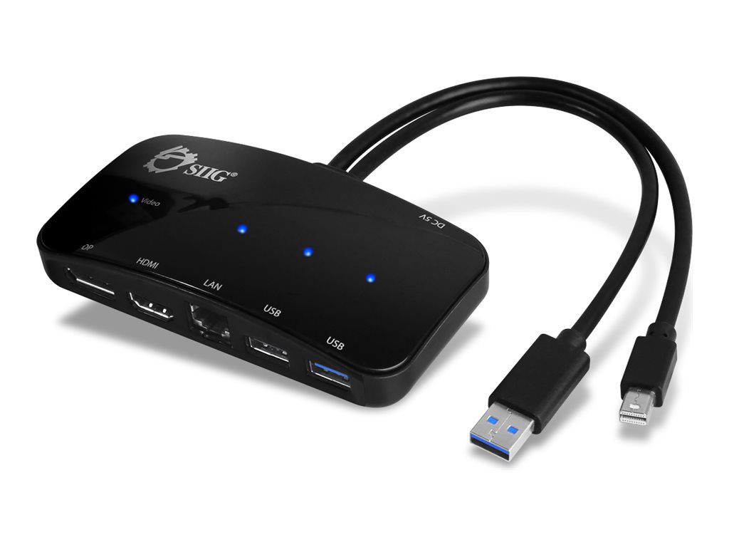 SIIG Mini-DP Video Dock with USB 3.0 LAN Hub | Overview, Specs, Details ...