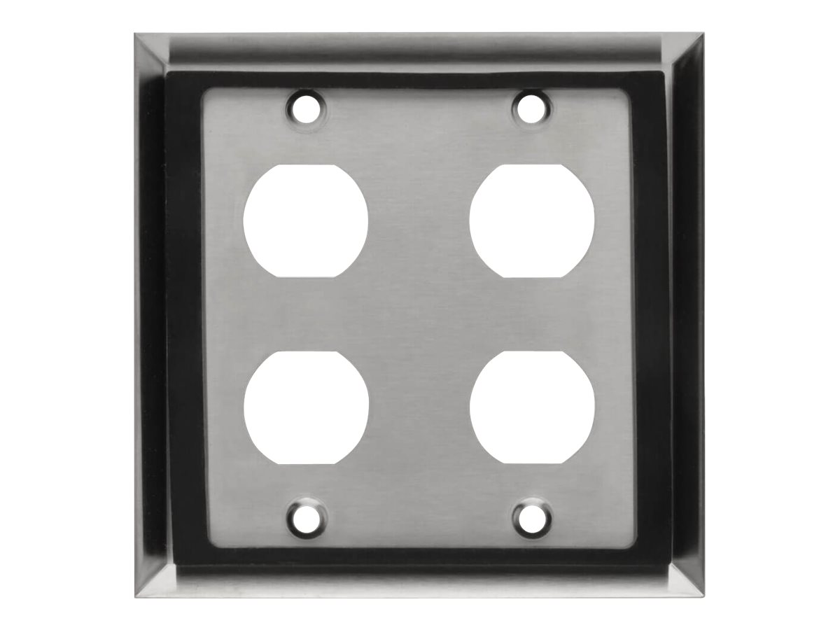 Tripp Lite RJ45 Bulkhead Wall Plate 4 Cutouts Industrial Metal Single ...