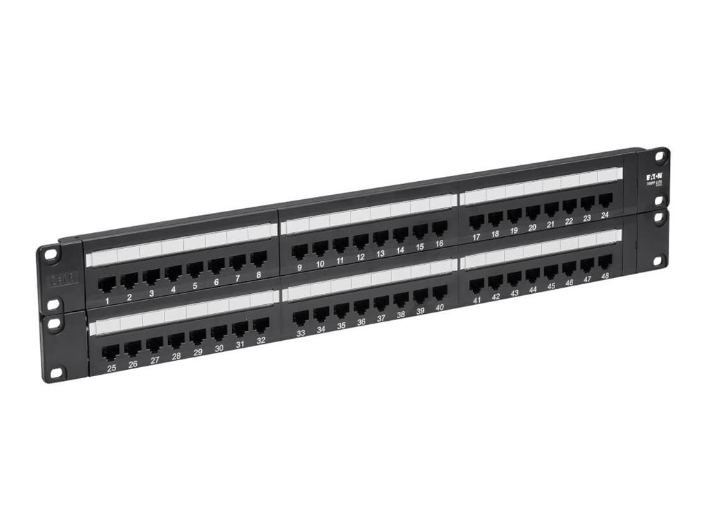 Eaton Tripp Lite Series 48-Port Cat6 Cat5 Patch Panel Rackmount 110 ...