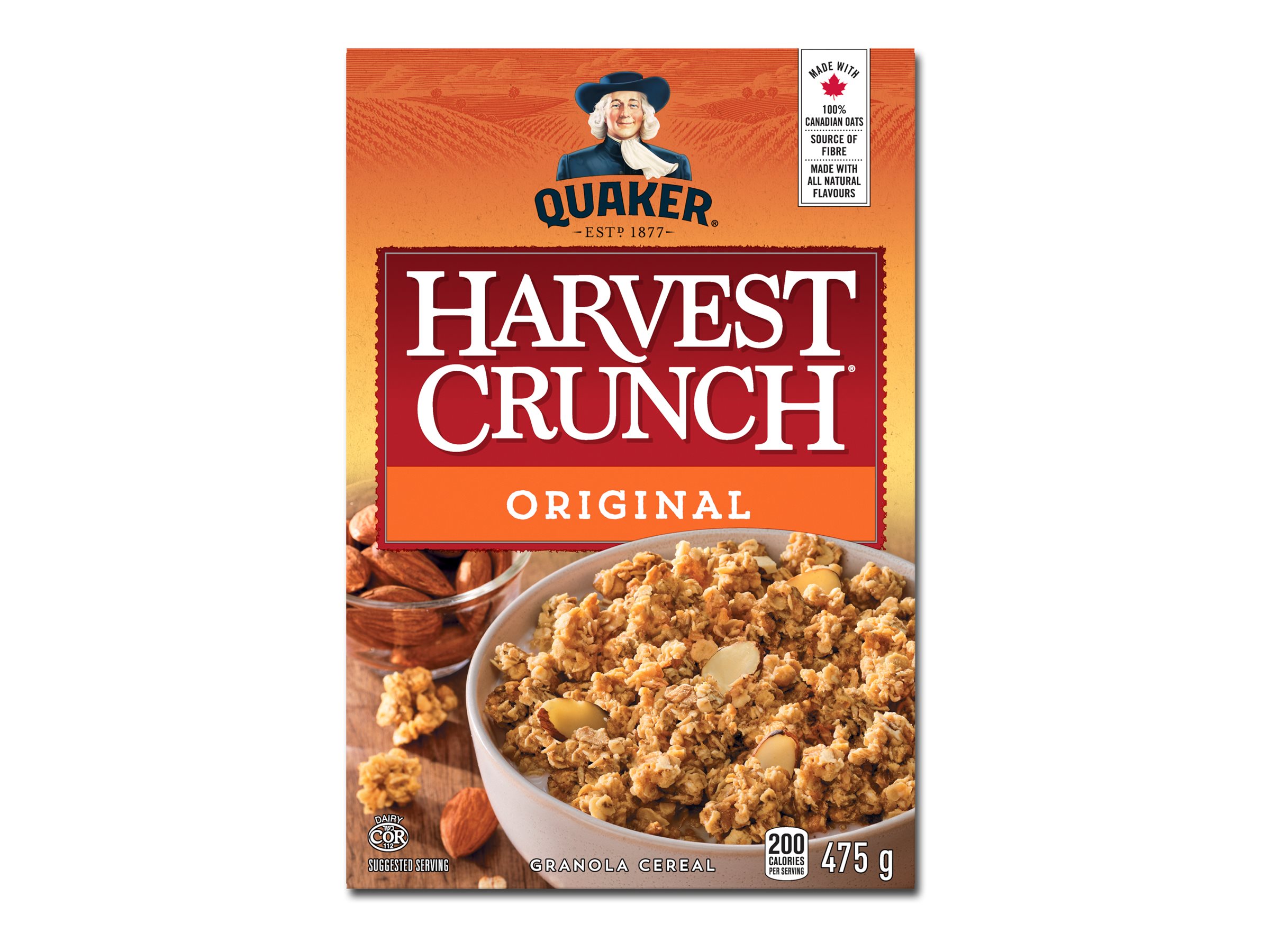 Quaker Harvest Crunch Granola Cereal - Original - 475G | London Drugs