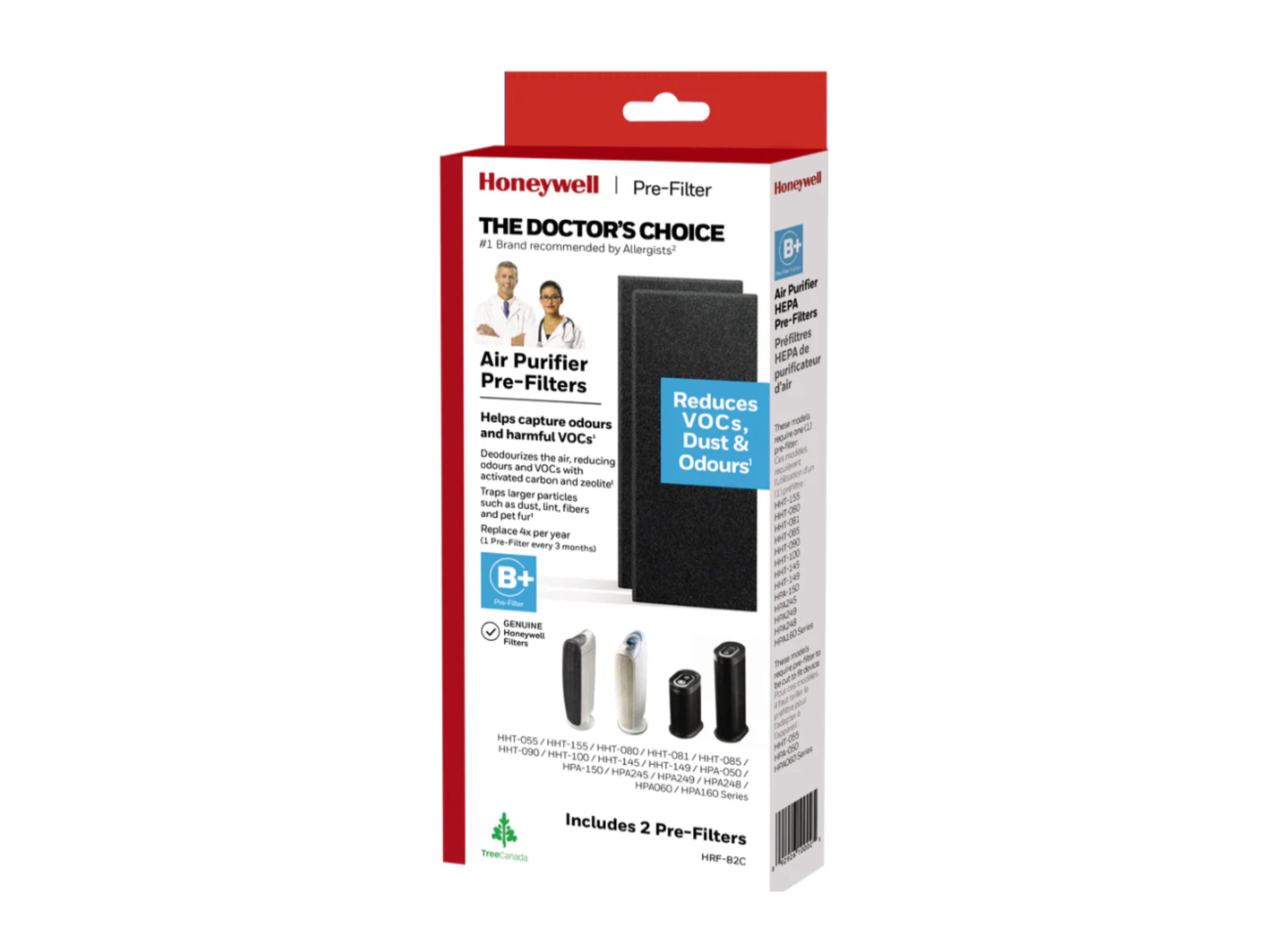 Honeywell Household Gas Odour Reducing Air Purifier Replacement Pre Filters B Plus 2 pack HRF B2C London Drugs 100 Canadian Owned Retail Store