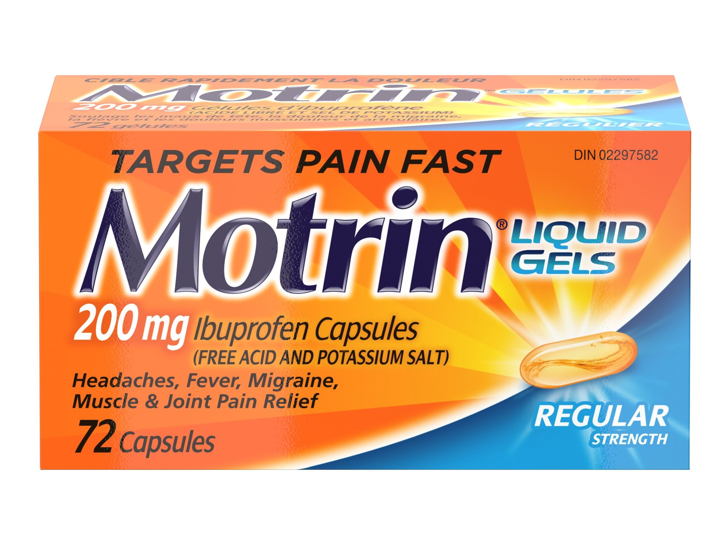 Motrin Regular Strength Liquid Gels - 72's
