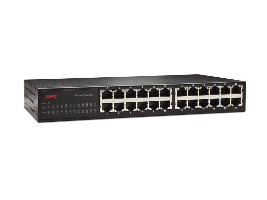 APC 24 Port 10/100 Ethernet Switch - switch - 24 ports - rack-mountable