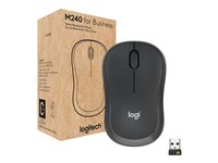 Logitech M240 for Business Silent Wireless Mouse, Secure Logi Bolt USB ...