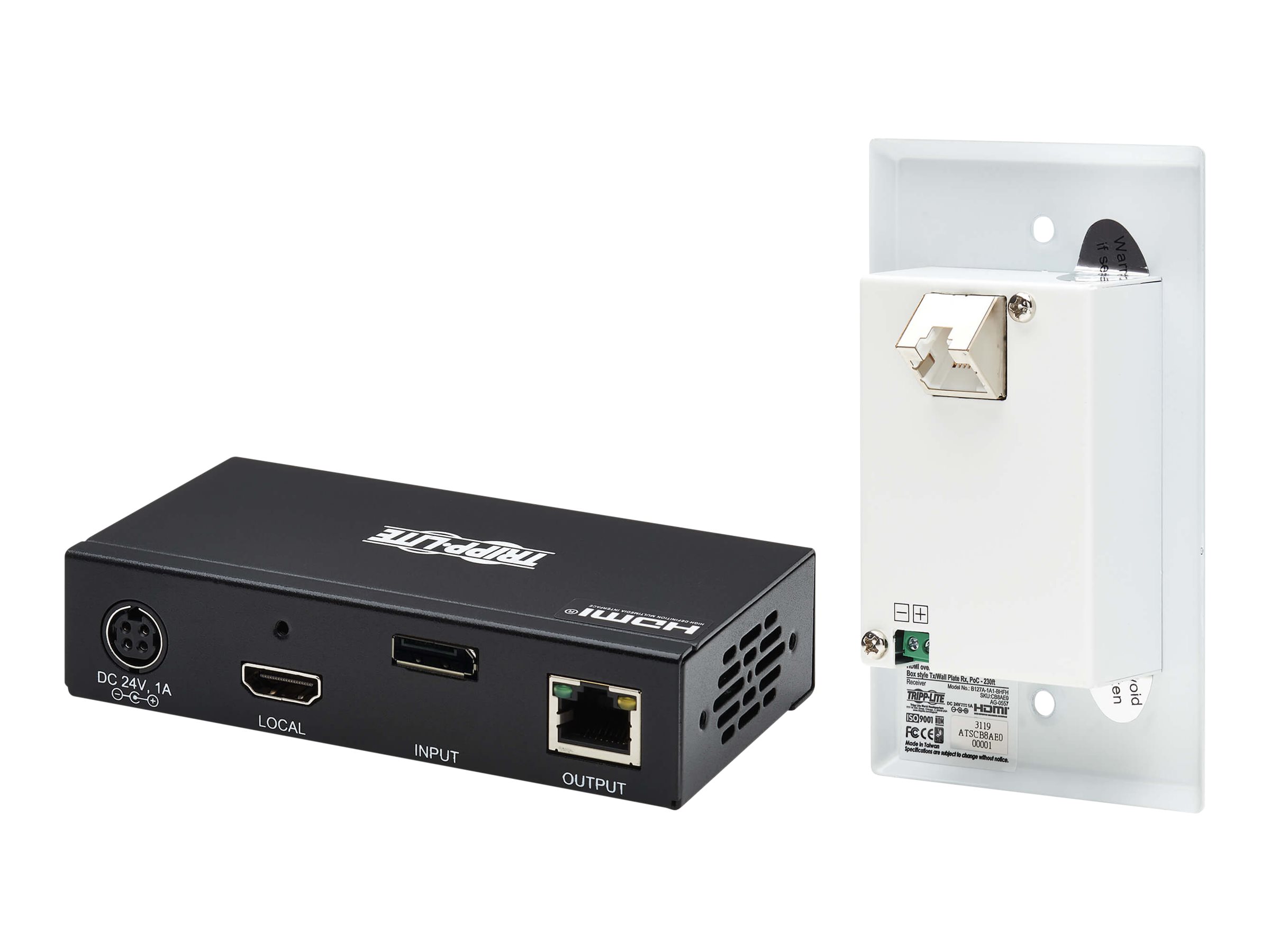 Tripp Lite DisplayPort to HDMI over Cat6 Extender Kit, Box Transmitter ...