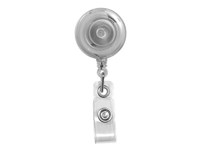 Brady People ID badge reel - 1.26 in diameter - translucent