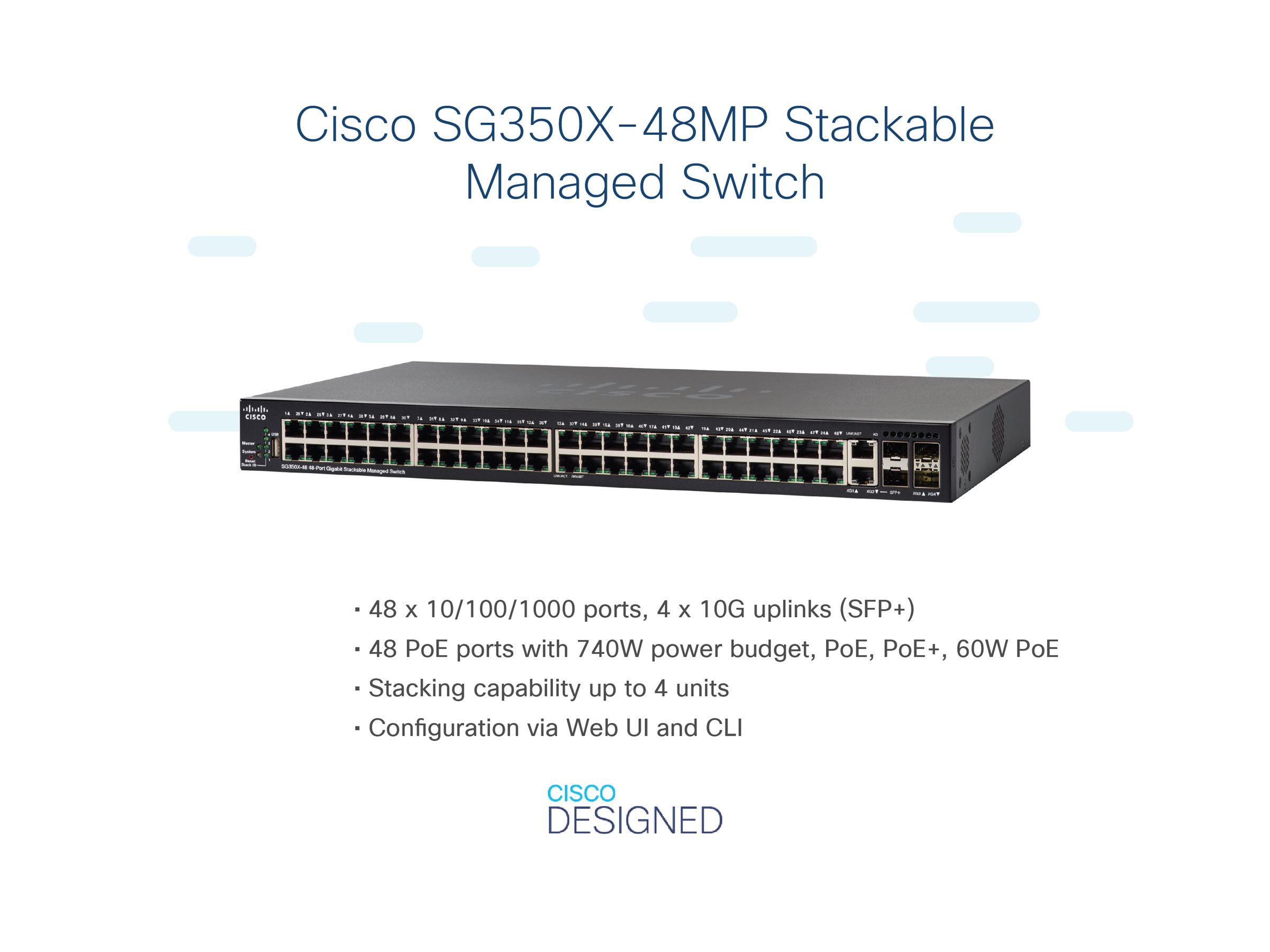 Cisco Small Business SG350X-48MP | Overview, Specs, Details | SHI