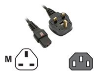 Videk Power Cable UK Mains Plug to Locking / Lockable C13 Socket ...