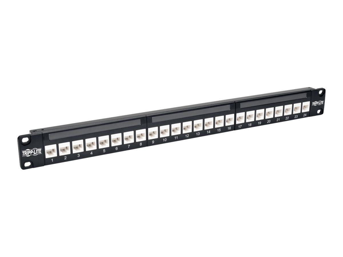Tripp Lite 24-Port Cat6a Patch Panel Feedthrough Rackmount RJ45 ...
