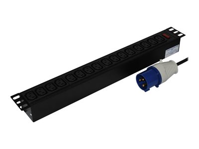 Videk Horizontal 19" Rack Mount PDU 16 x C13 Socket to 16A Commando ...