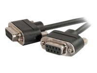 C2G CMG-Rated DB9 Low Profile Null Modem F-F - null modem cable - DB-9 to DB-9 - 3 ft