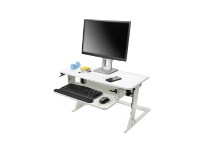 3M Precision - standing desk converter - rectangular - white