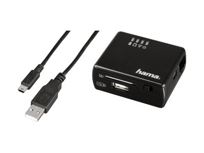 Hama Wi-Fi SD/USB Data Reader - network media streaming adapter - USB 2 ...