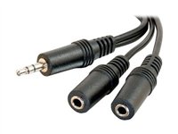 C2G Value Series 6ft One 3.5mm Stereo Male to Two 3.5mm Stereo Female Y ...