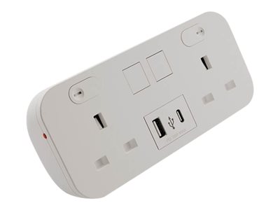 Videk Power to Desk Unit / Desk Top 2 x UK Mains, Dual USB A & C with ...