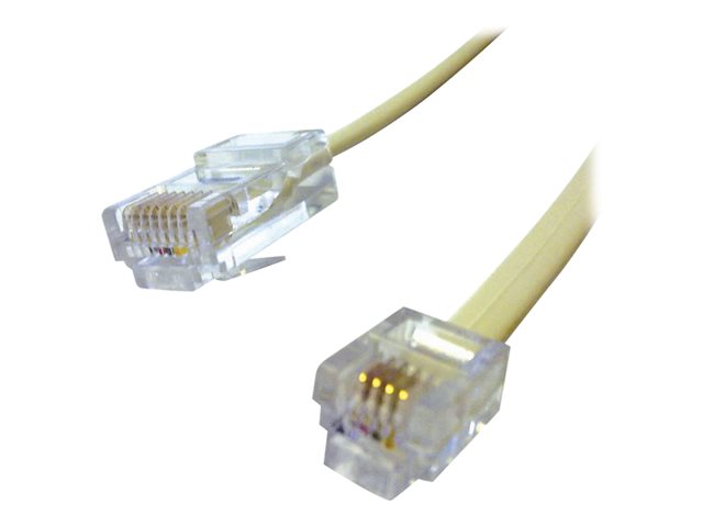 Videk Voice / Telephone Cable RJ45 Plug to RJ11 Plug Straight Wired ...