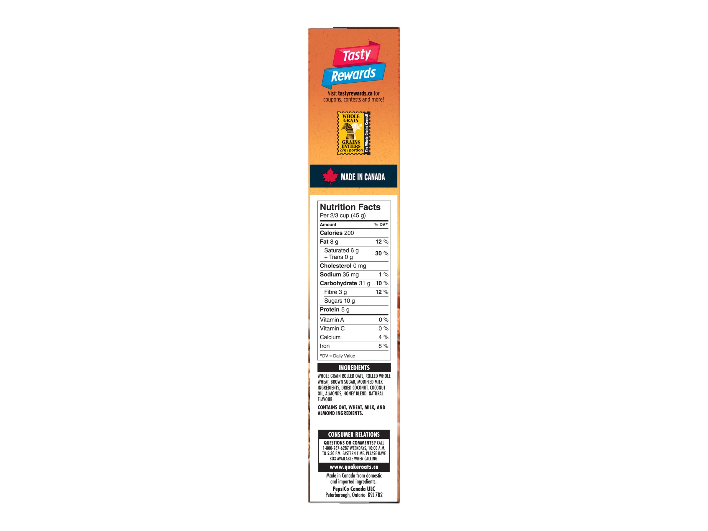 Quaker Harvest Crunch Granola Cereal - Original - 475G | London Drugs