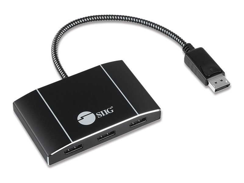 SIIG 8K 1x3 DisplayPort 1.4 to DisplayPort MST Hub Splitter | Overview, Specs, Details | SHI