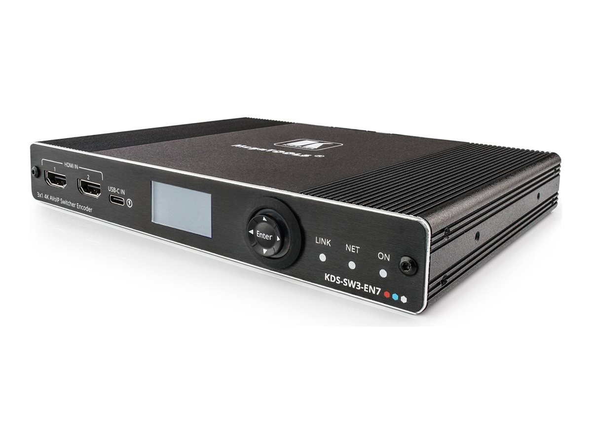 Kramer KDS-SW3-EN7 - Audio/video over IP encoder / switcher / scaler ...