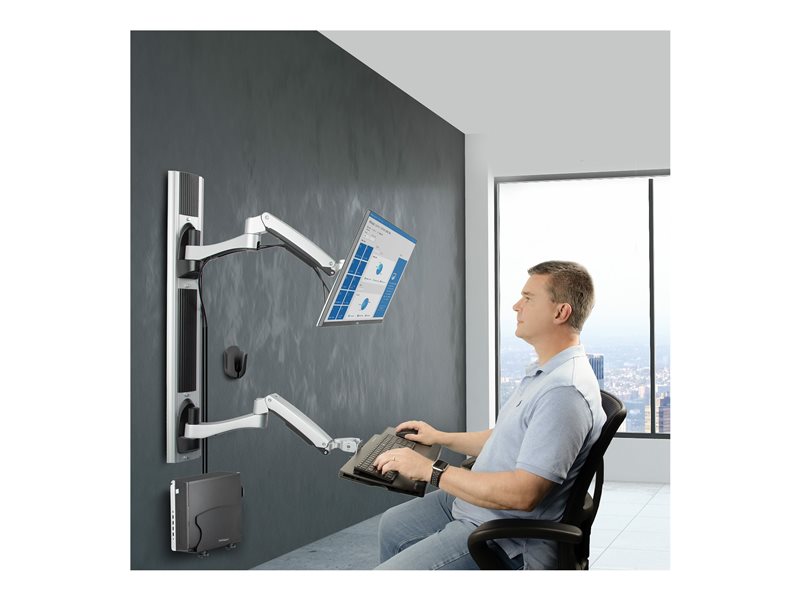 StarTech.com Poste de Travail Mural avec Support PC (2PASTSC-WALL-MOUNT)