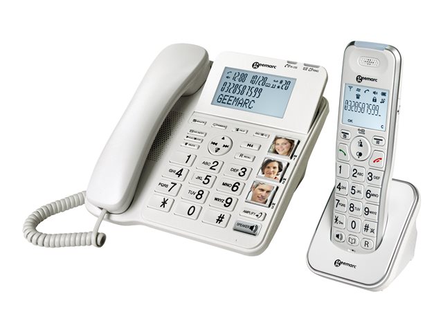 Geemarc Amplidect Combi 295 - cordless phone - answering system with ...