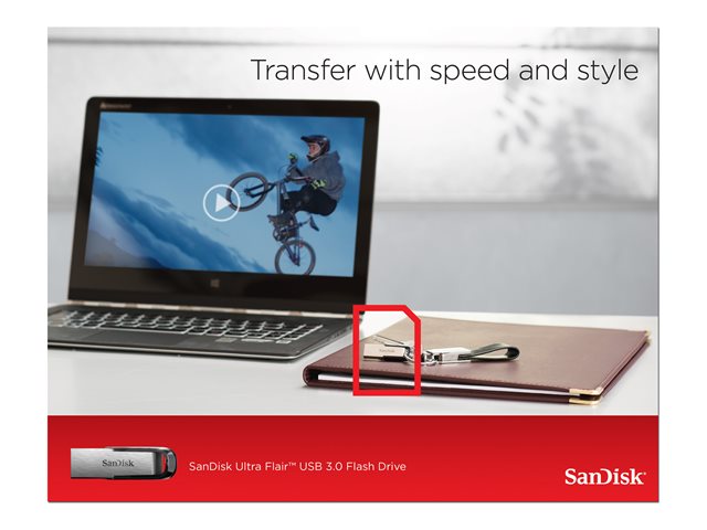 SanDisk Ultra Flair - clé USB - 16 Go (SDCZ73-016G-G46)