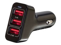 C2G 3-Port Smart-IC USB A Car Charger - 5V/4.8A, Overload Protection
