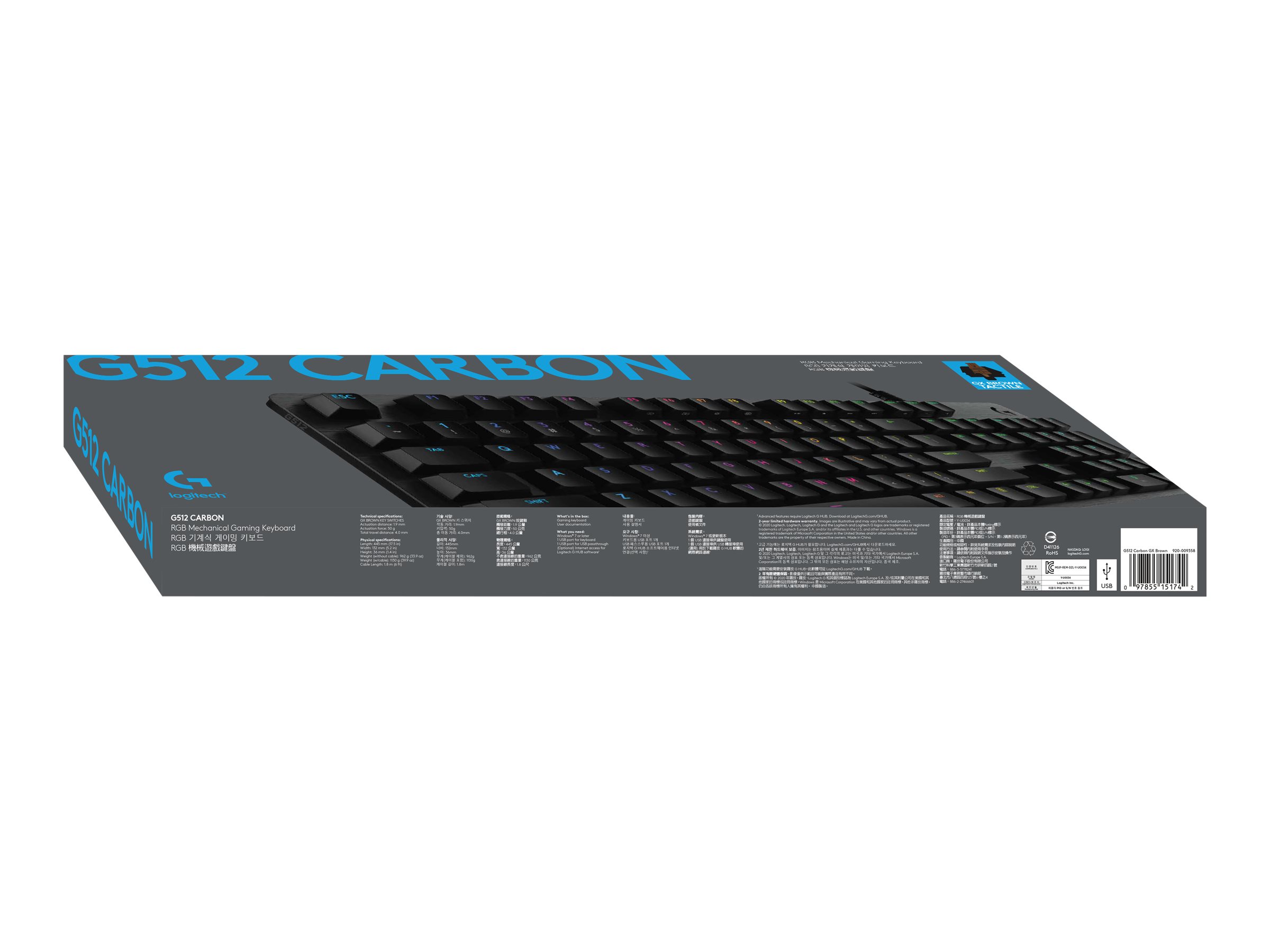 Logitech Gaming G512, keyboard, QWERTY, English, carbon Input Device ...