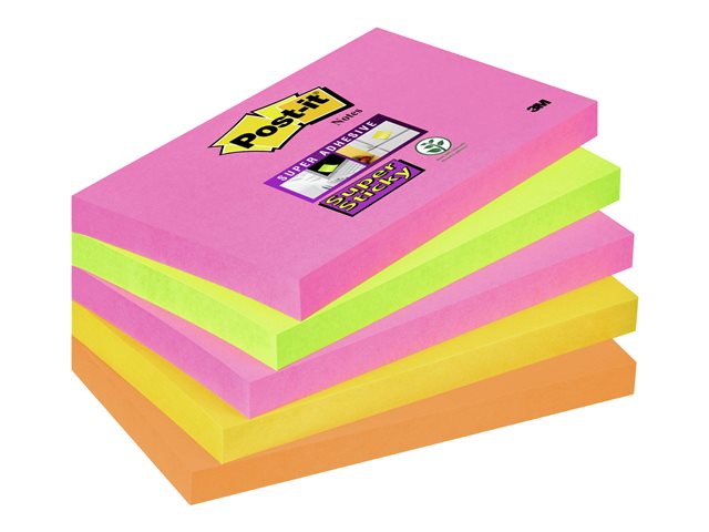 Post-it Super Sticky 655S-N - notes - 76 x 127 mm - 450 sheets (5 x 90 ...