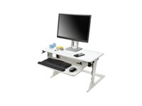 3M Precision - standing desk converter - rectangular - white