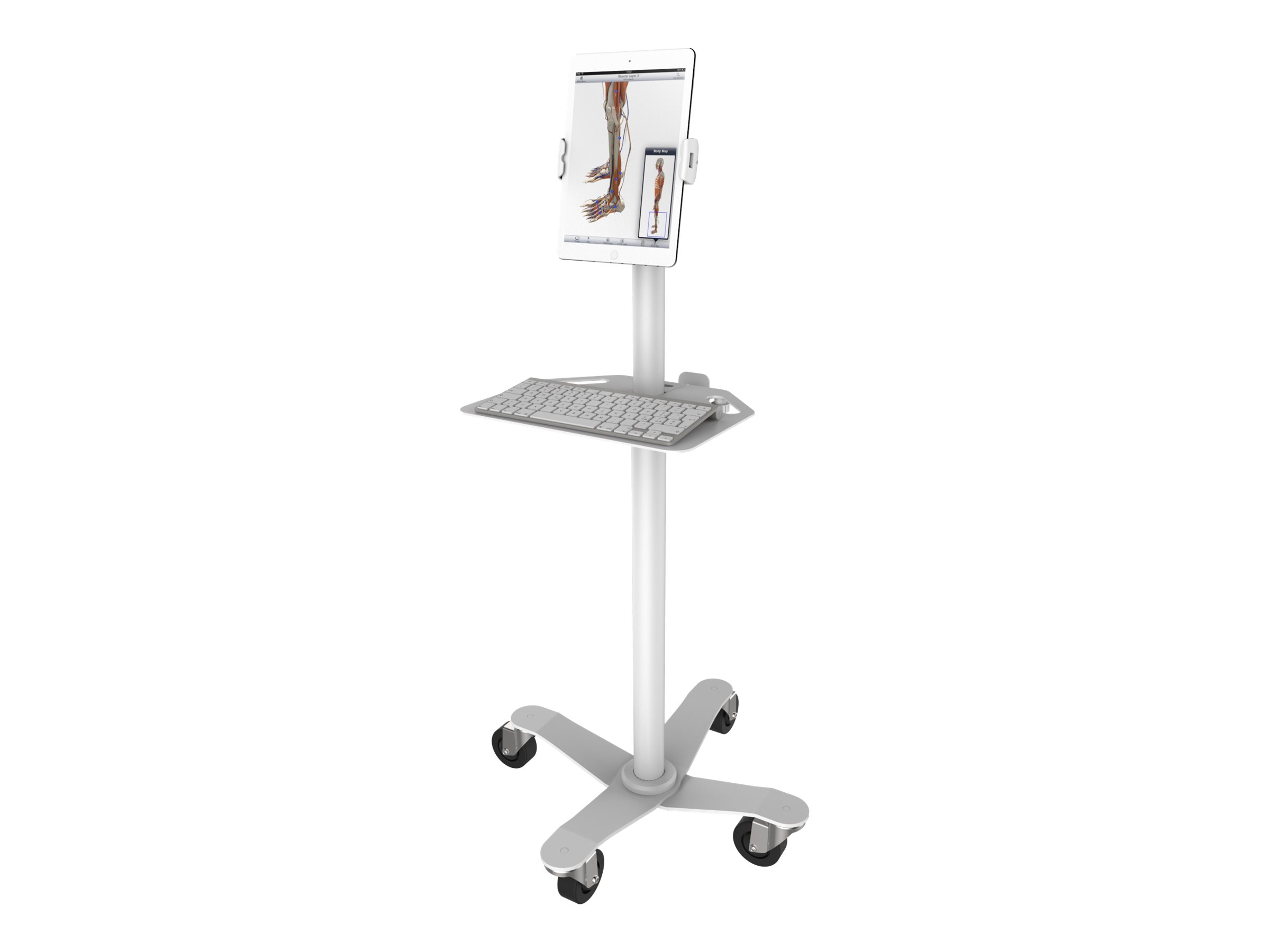 Compulocks Rolling VESA Medical Floor Stand With Universal Tablet ...