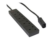 Videk Mains Power Extension Lead 4 x UK Mains Socket to C14 Plug ...