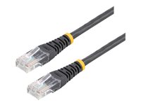 StarTech.com 50 ft Cat5e Black Molded RJ45 UTP Cat 5e Patch Cable ...