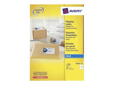 J8166-100 - Avery Inkjet - address labels - 600 label(s) - 99.1 x 93.1 ...