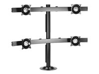 Chief Widescreen Quad Display Desk Mount - For Displays 10-30" - Black