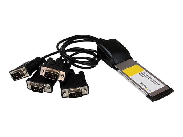 StarTech.com 4 Port Native ExpressCard RS232 Serial Adapter Card with 16C950 UART - serial ...