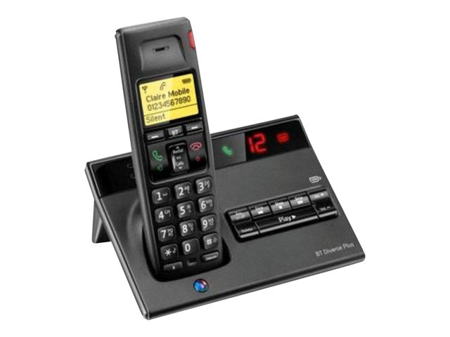 BT Diverse 7150 Plus - cordless phone - answering system with caller ID ...