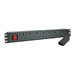 Videk Horizontal 19" Rack Mount PDU 8 Gang / 8 x UK Mains Socket to C14 ...