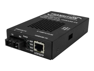Transition Networks Stand-Alone - fiber media converter - 100Mb LAN