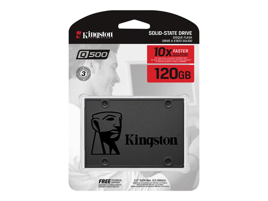 Kingston Q500 - SSD - 120 GB - SATA 6Gb/s - SQ500S37/120G ...