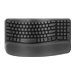 Logitech Wave Keys Wireless Ergonomic Keyboard with Cushioned Palm Rest ...